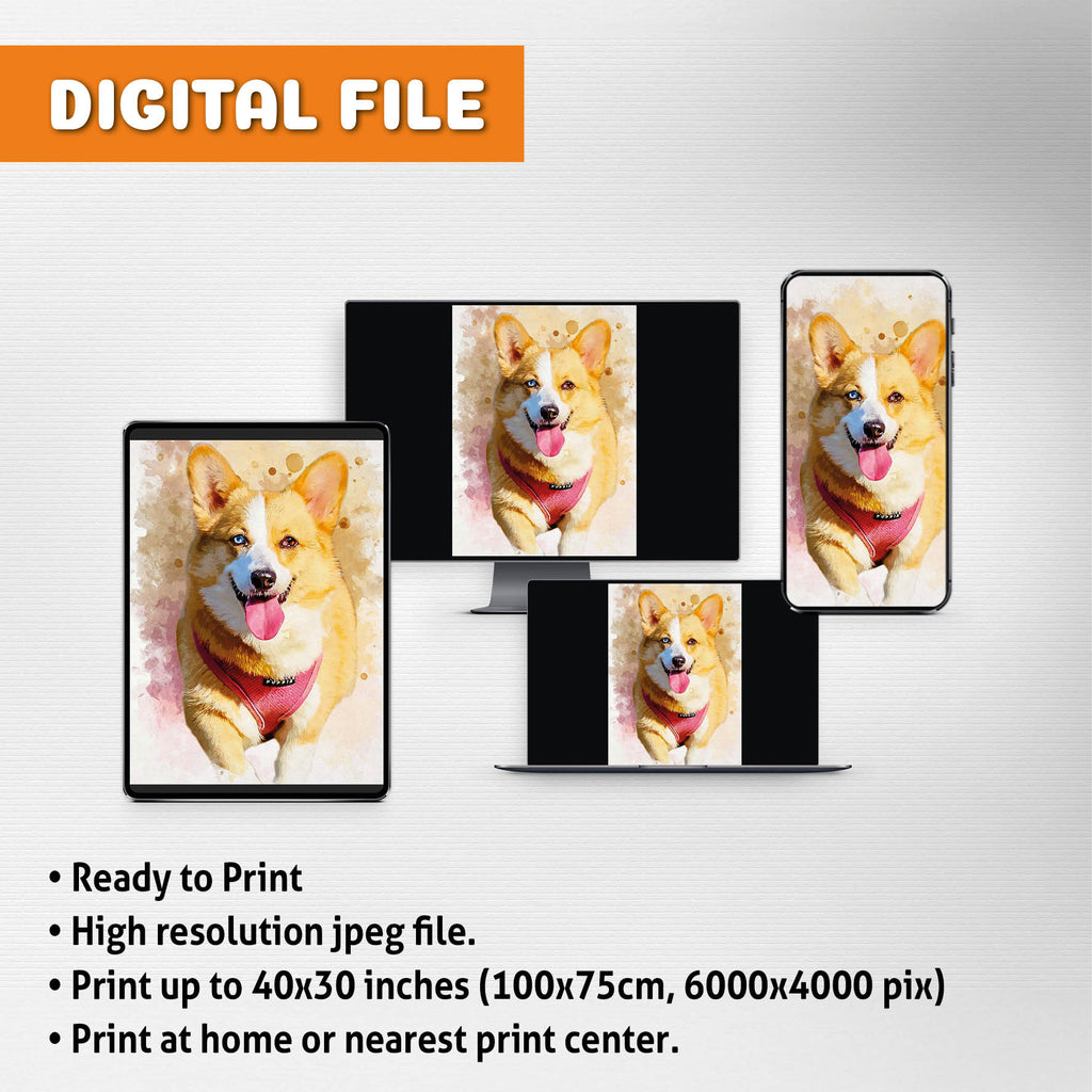 Custom Pet Portraits Using Pet Photo – Terra Portrait Shop LLC